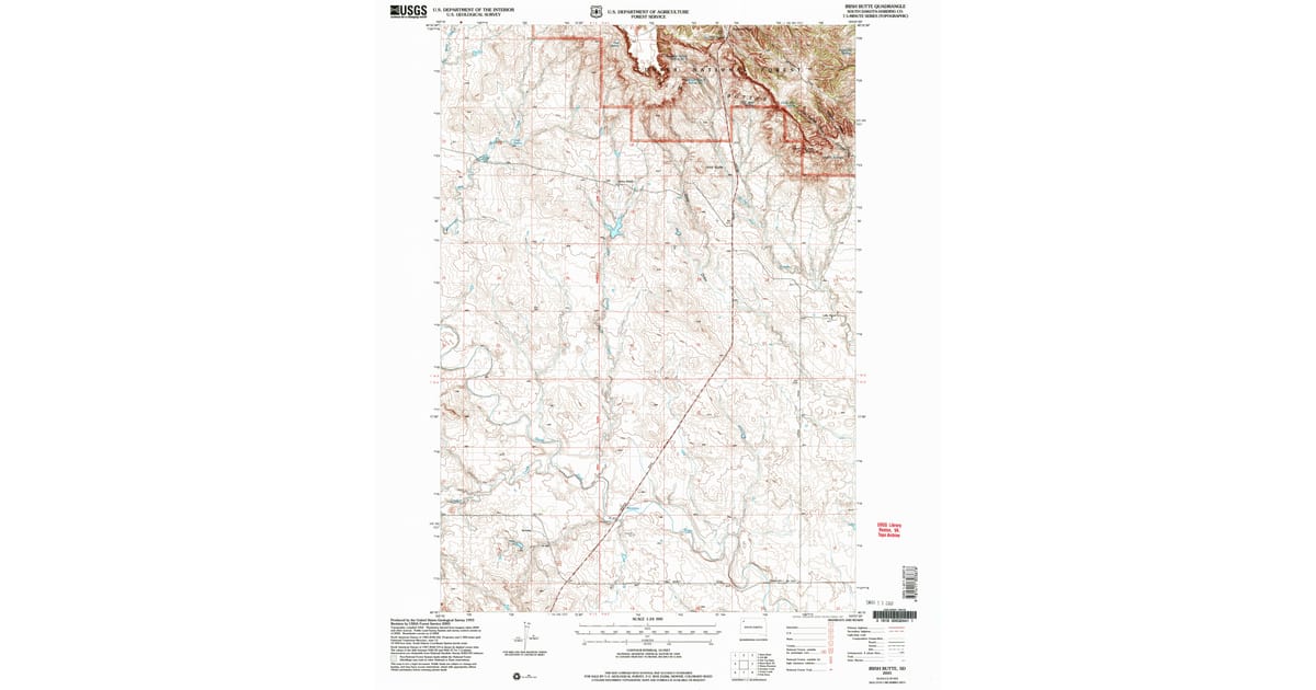 2005 Map of Irish Butte, Harding County, SD — High-Res | Pastmaps
