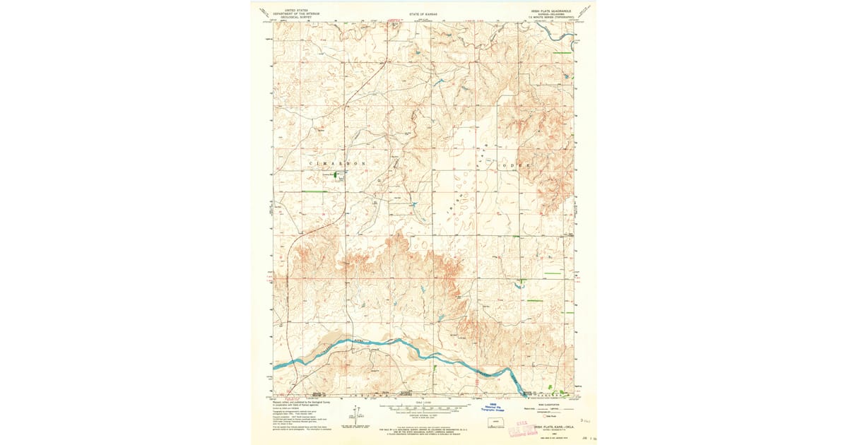 1963 Map of Irish Flats, Meade County, KS — High-Res | Pastmaps