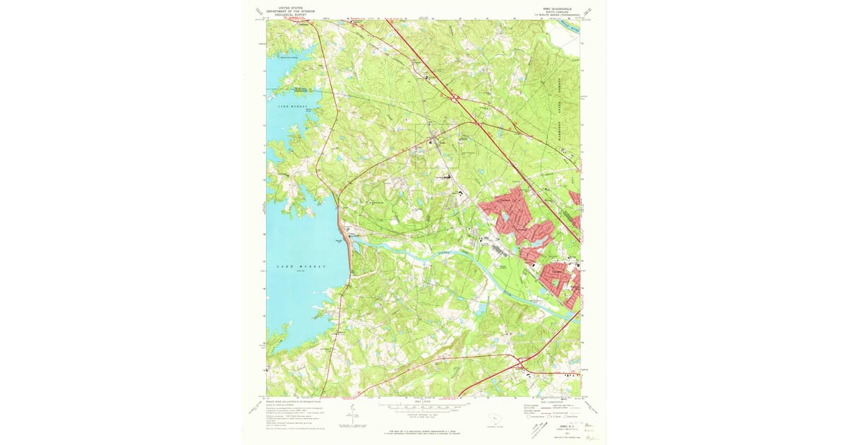 1970s Maps of Brittany Place, Lexington County | Pastmaps