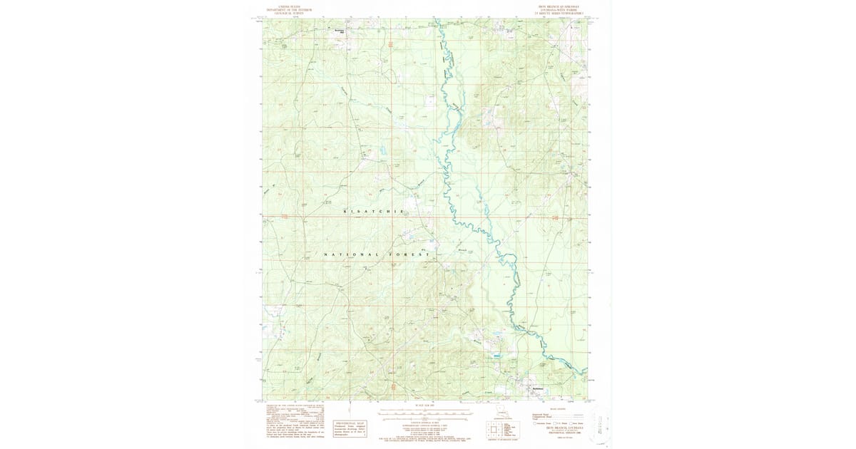 1986 Map of Iron Branch, Winn Parish, LA — High-Res | Pastmaps