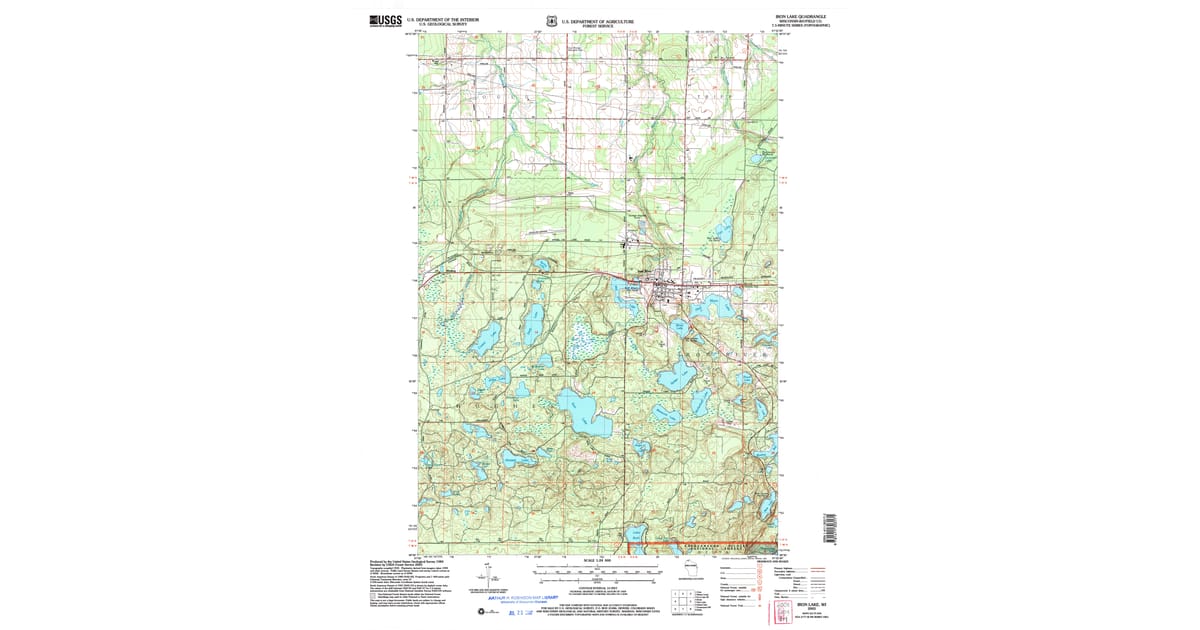 2005 Map of Iron Lake, Bayfield County, WI — High-Res | Pastmaps