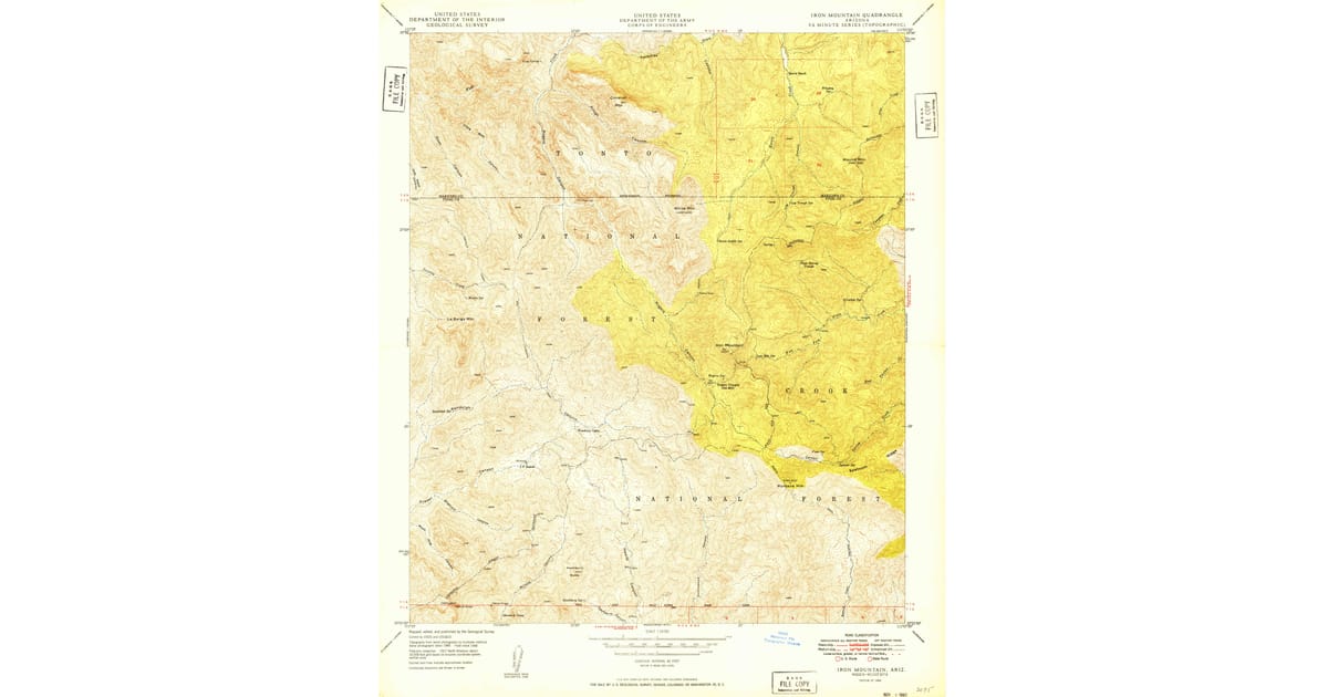 1949 Map of Iron Mountain, Pinal County, AZ — High-Res | Pastmaps