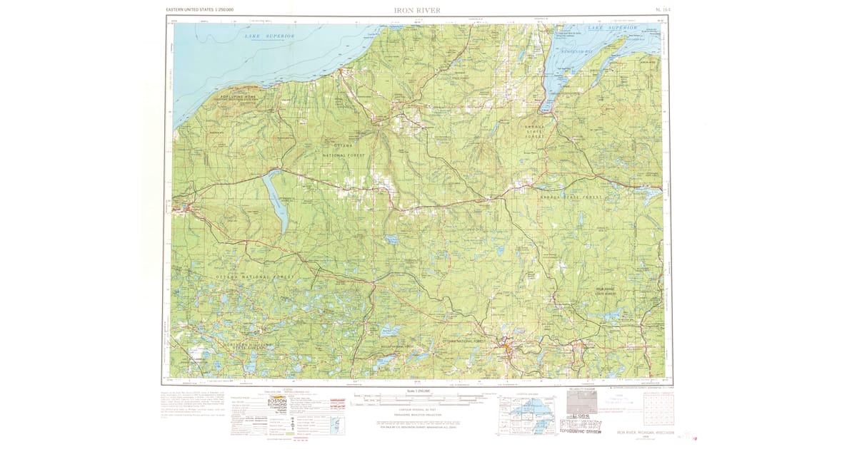 1958 Map of Iron River, MI — High-Res | Pastmaps