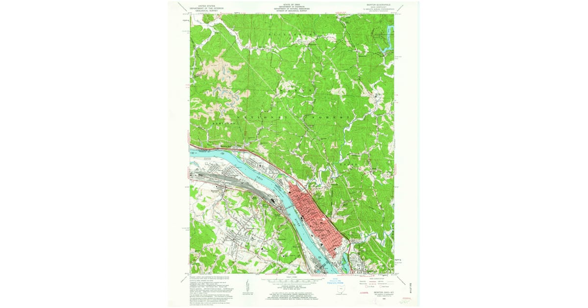 1961 Map of Ironton, OH — High-Res | Pastmaps