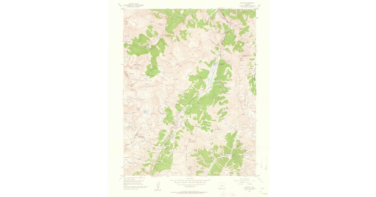1955 Map of Ironton, Ouray County, CO — High-Res, 1960 Print | Pastmaps