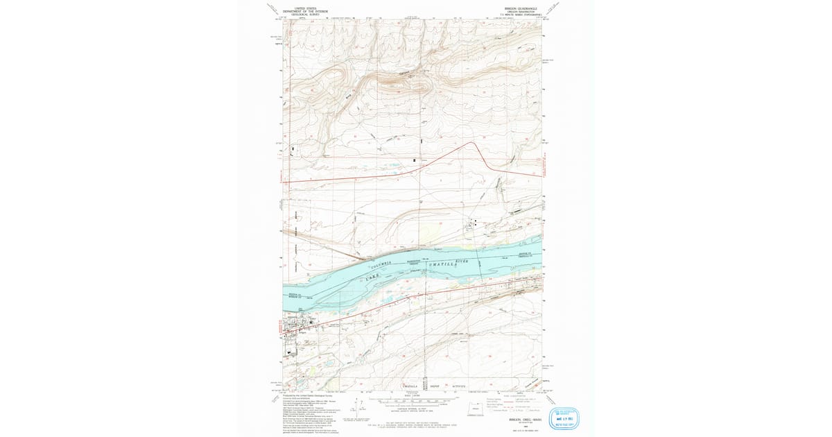 1993 Map of Irrigon, OR — High-Res | Pastmaps