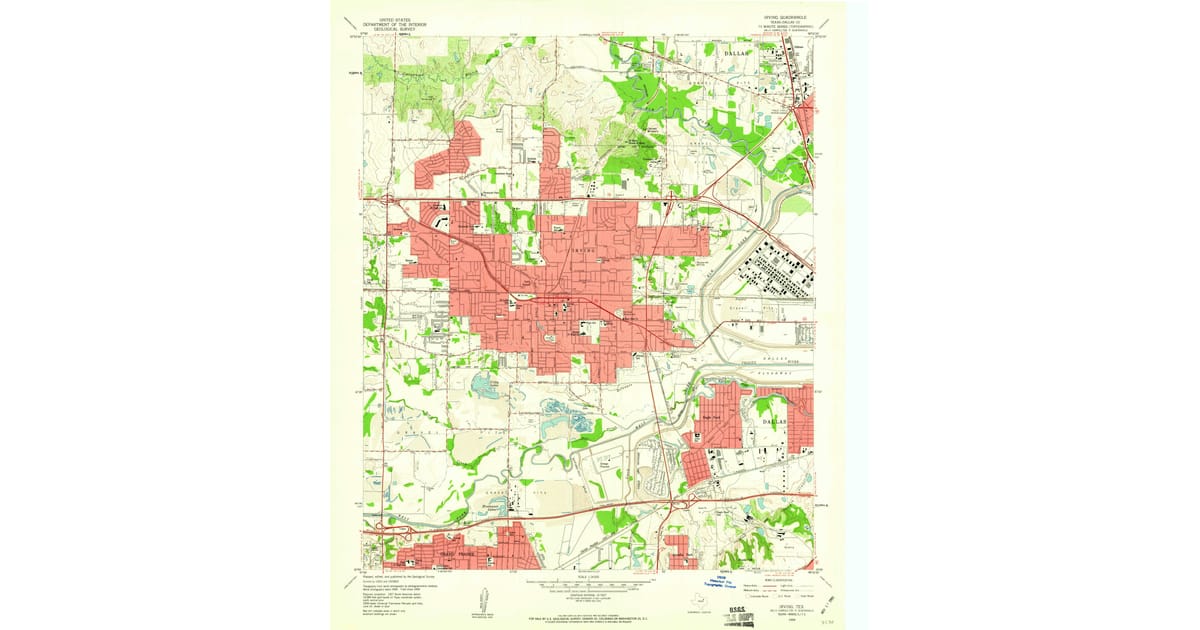 1959 Map of Irving, TX — High-Res | Pastmaps