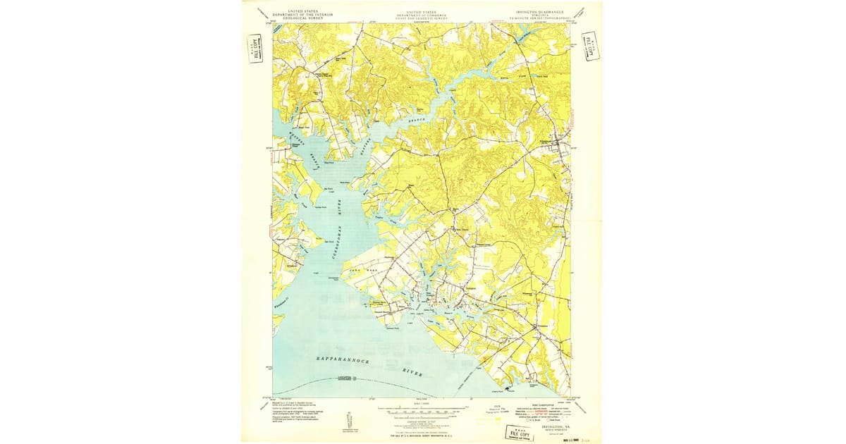 1949 Map of Irvington, VA — High-Res | Pastmaps