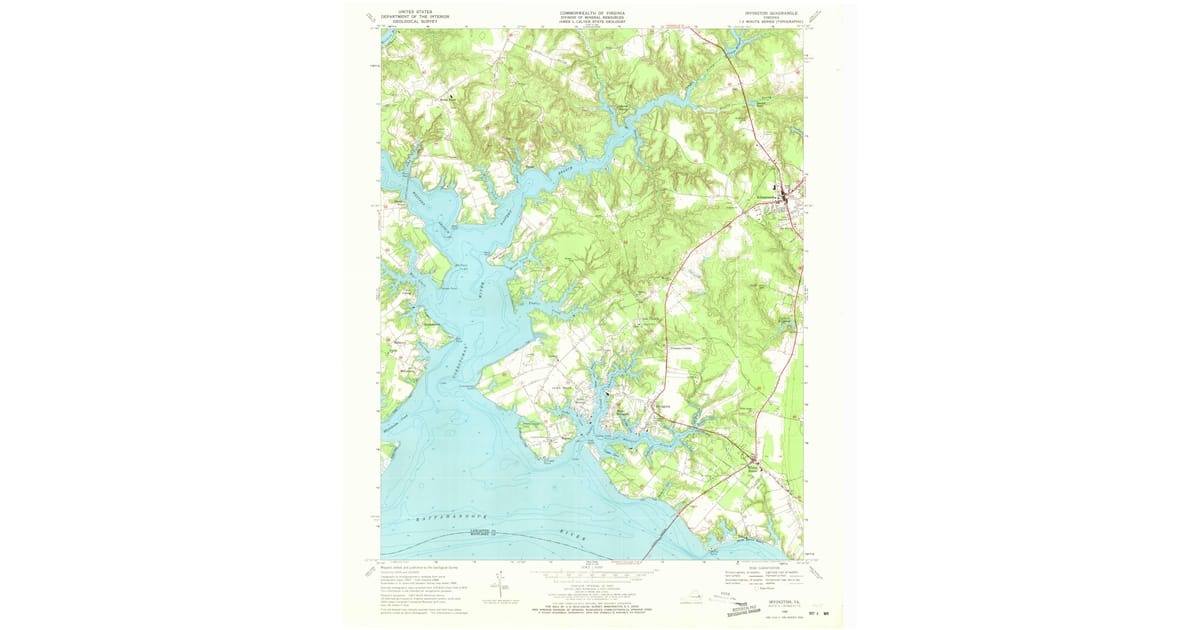1968 Map of Irvington, VA — High-Res | Pastmaps