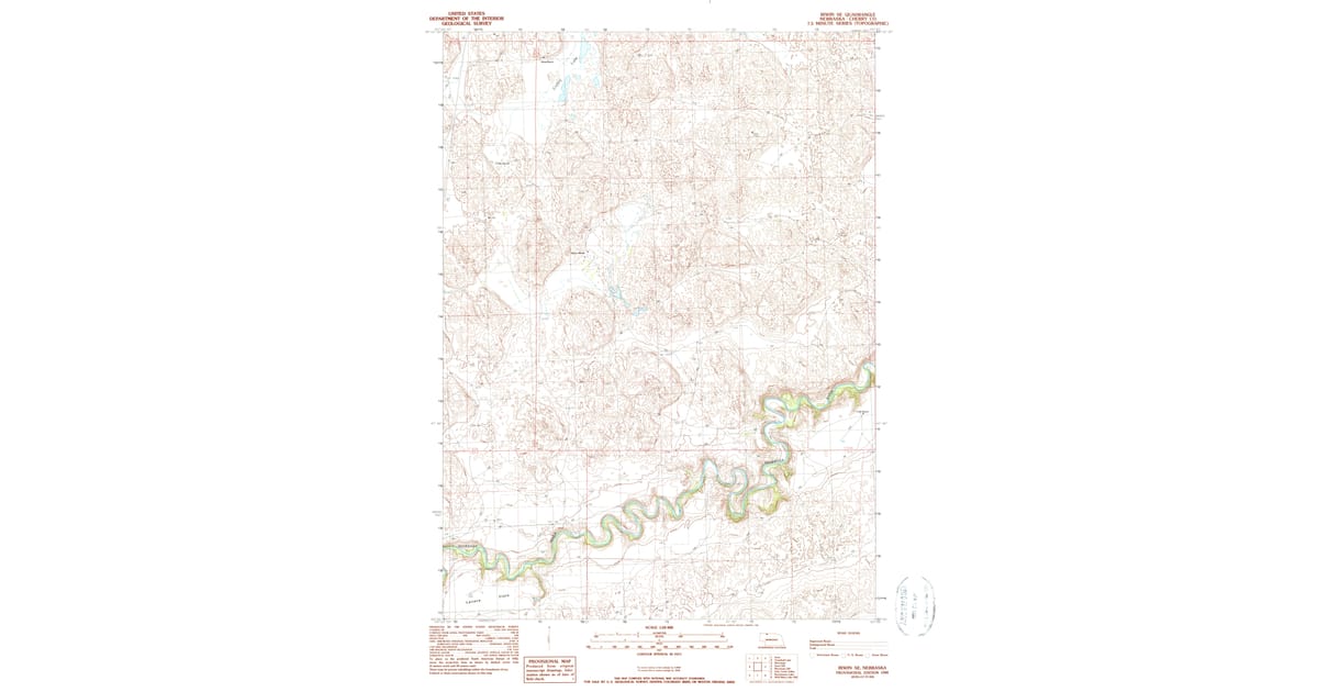 1990 Map of Irwin SE, Cherry County, NE — High-Res | Pastmaps