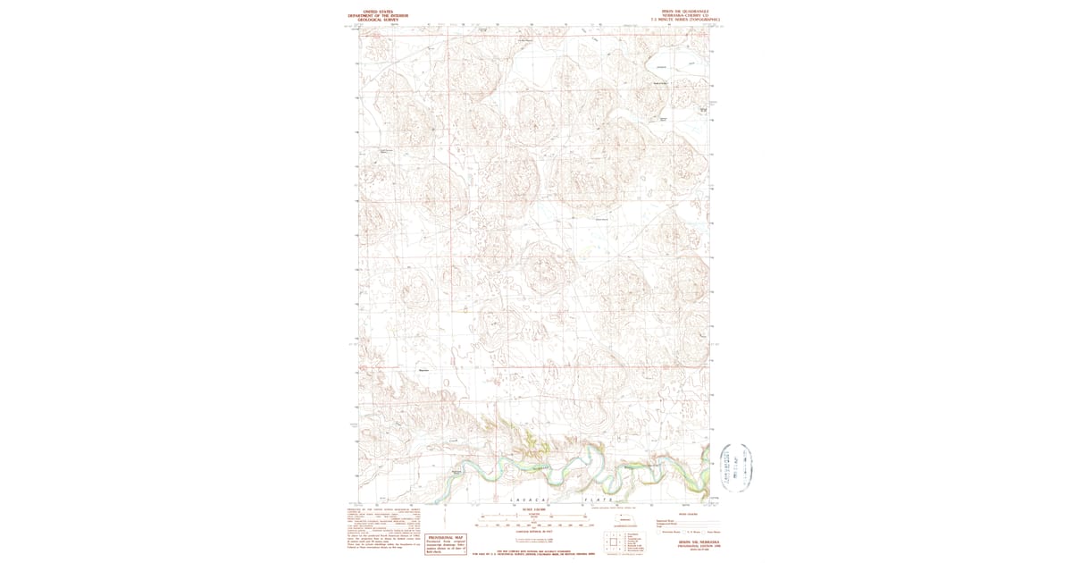 1990 Map of Irwin SW, Cherry County, NE — High-Res | Pastmaps