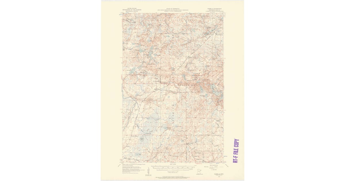 1955 Map of Isabella, Lake County, MN — High-Res | Pastmaps