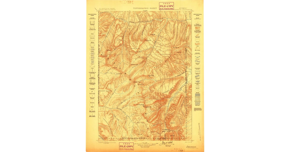 1899 Map of Ishawooa, Park County, WY — High-Res | Pastmaps