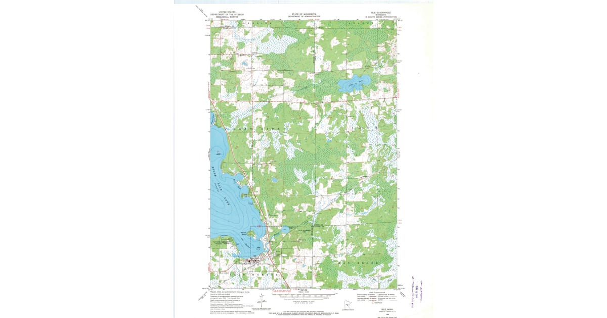 1968 Map of Isle, MN — High-Res | Pastmaps