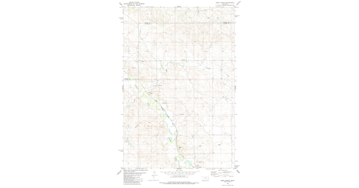 1981 Map of Ismay North, Custer County, MT — High-Res | Pastmaps