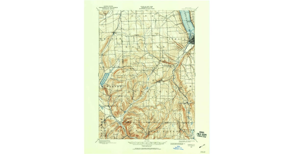 Old Maps of Van Etten, NY for Academic Research | Pastmaps
