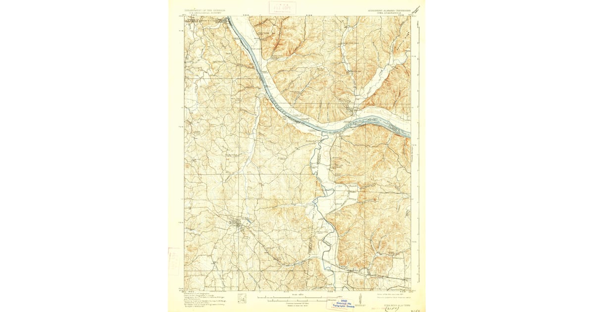 1914 Map of Iuka, MS — High-Res, 1927 Print | Pastmaps