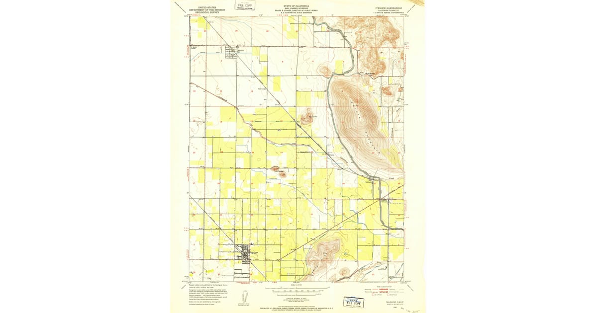 1950 Map of Ivanhoe, CA — High-Res | Pastmaps