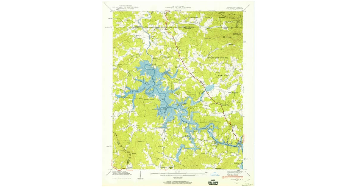 1941 Map of Ivylog, Union County, GA — High-Res | Pastmaps