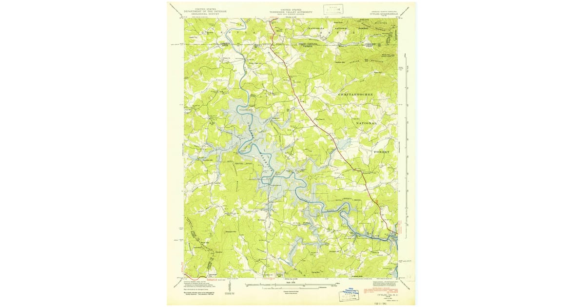 1942 Map of Ivylog, Union County, GA — High-Res | Pastmaps