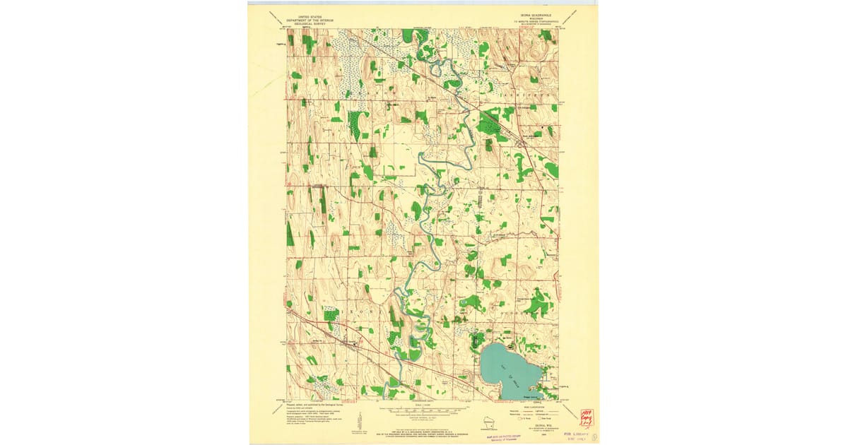 1959 Map of Ixonia, WI — High-Res | Pastmaps