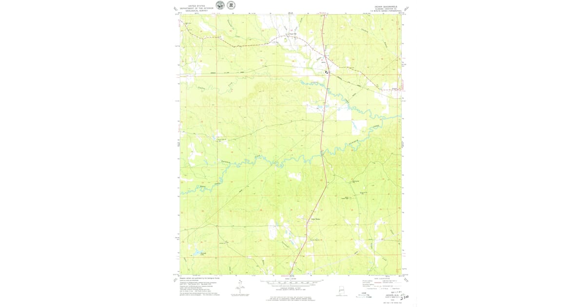 1978 Map of Jachin, Choctaw County, AL — High-Res | Pastmaps