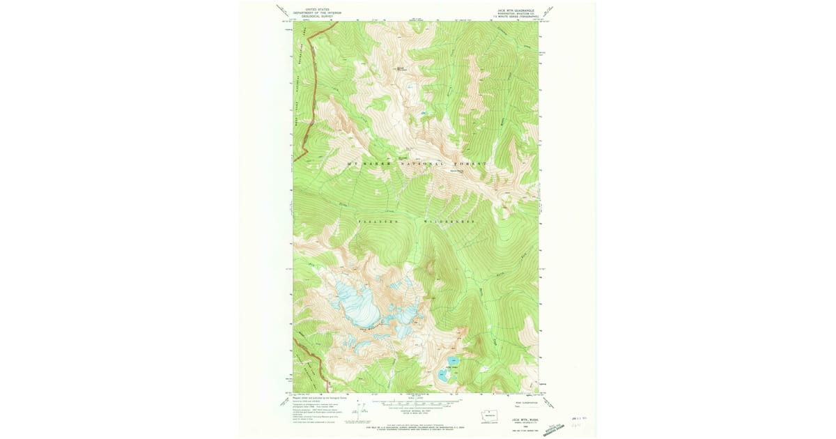 1969 Map of Jack Mtn, Whatcom County, WA — High-Res | Pastmaps