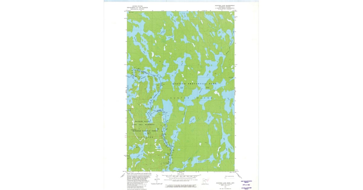 1981 Map of Jackfish Lake, Lake County, MN — High-Res | Pastmaps