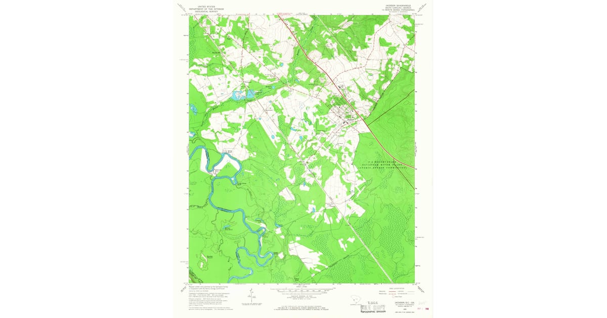 1965 Map of Jackson, SC — High-Res | Pastmaps