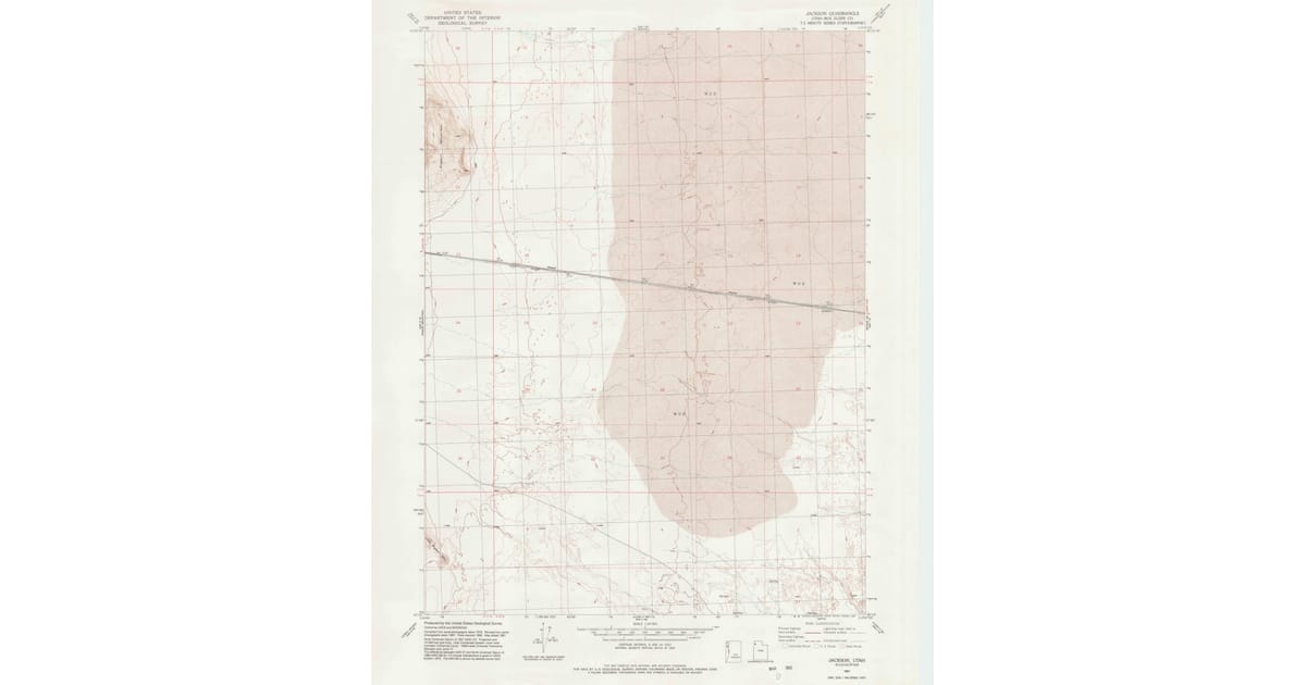 1991 Map of Jackson, Box Elder County, UT — High-Res | Pastmaps