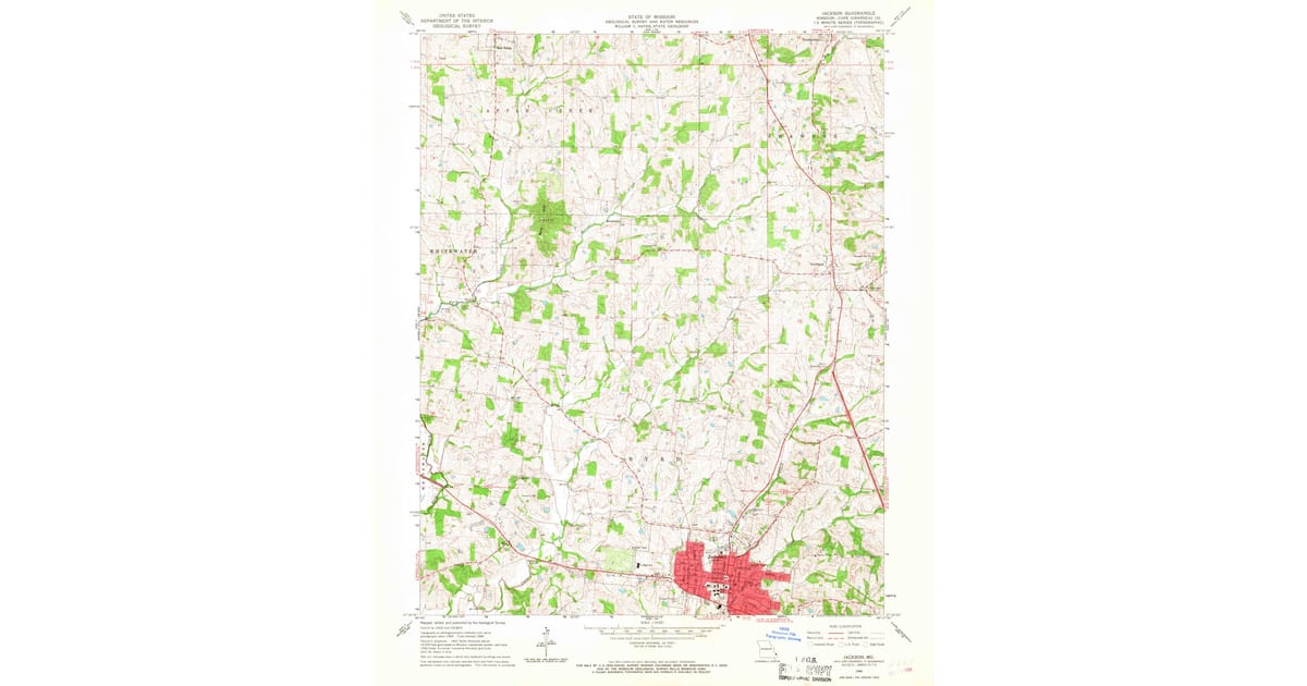 1966 Map of Jackson, MO — High-Res | Pastmaps