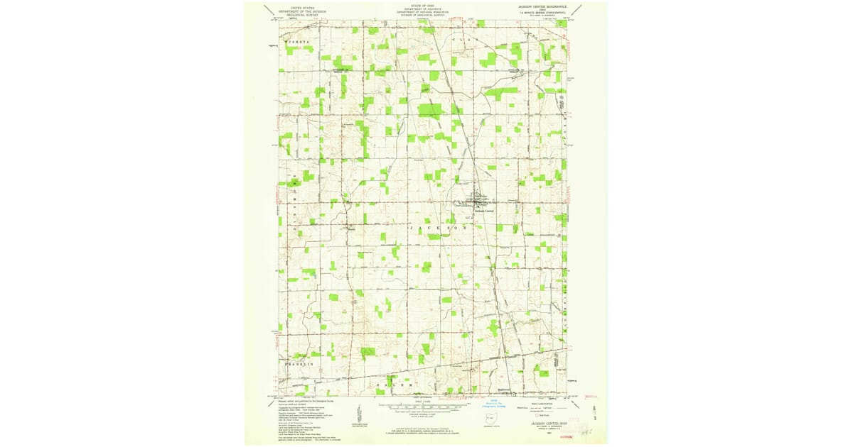 1961 Map of Jackson Center, OH — High-Res | Pastmaps