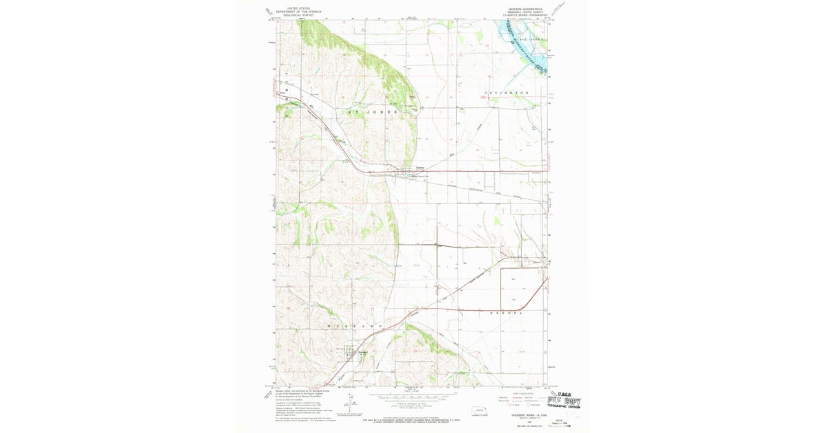 1967 Map of Jackson, NE — High-Res | Pastmaps
