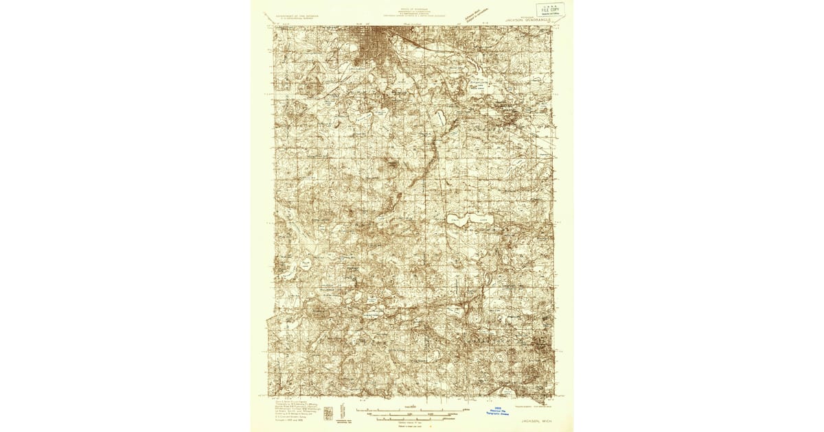Old Maps of Cement City, MI for Hiking & Exploration | Pastmaps
