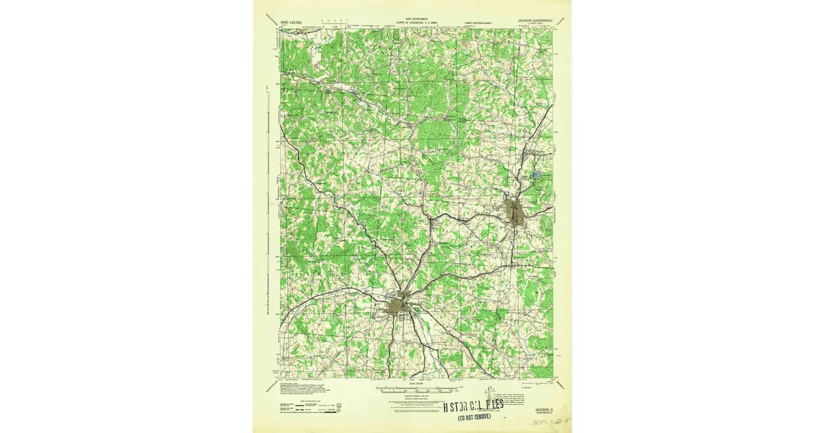 1944 Map of Jackson, OH — High-Res | Pastmaps
