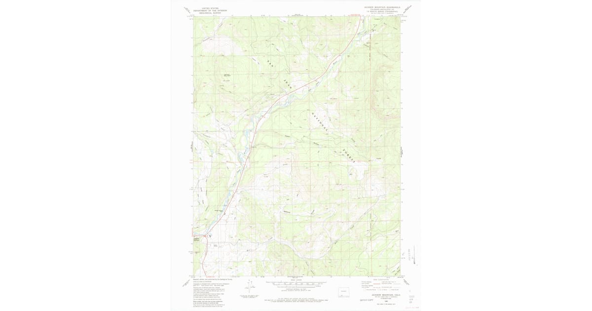 1984 Map of Jackson Mountain, Archuleta County, CO — High-Res | Pastmaps
