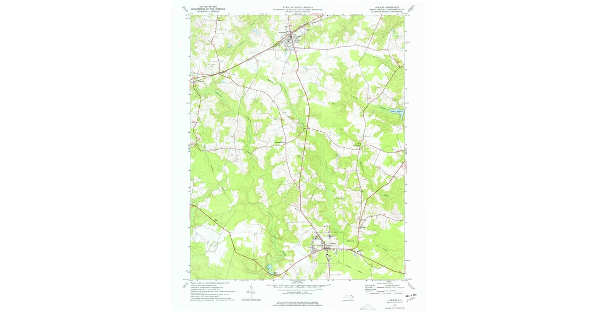 1974 Map of Jackson, NC — High-Res | Pastmaps