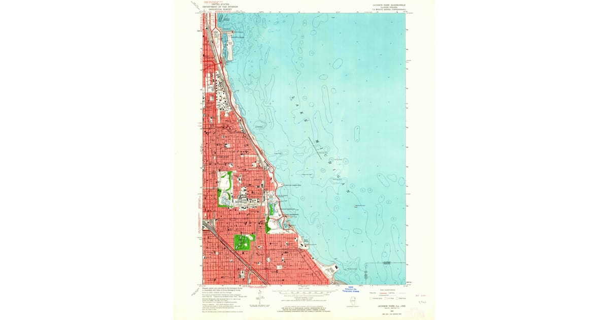1963 Map of Jackson Park, Cook County, IL — High-Res | Pastmaps