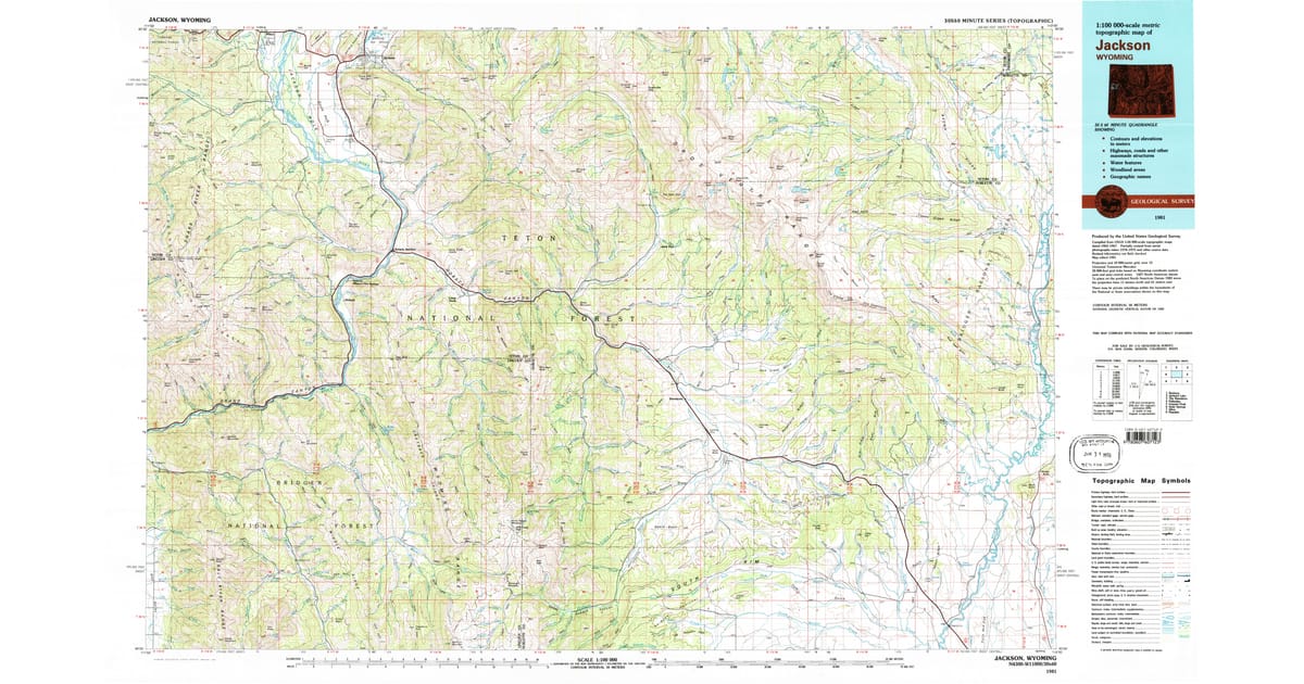1980s Maps of Hoback, WY | Pastmaps