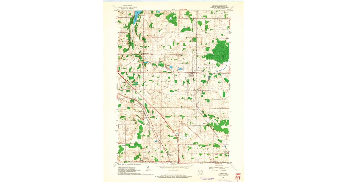 1959 Map of Jackson, WI — High-Res | Pastmaps