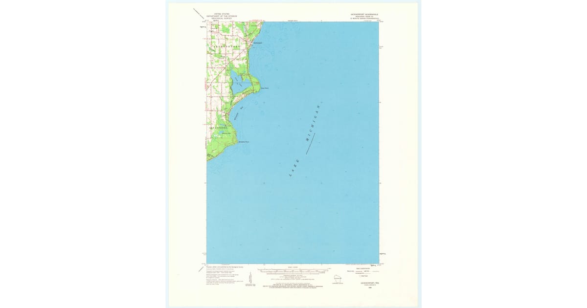 1960 Map of Jacksonport, Door County, WI — High-Res | Pastmaps