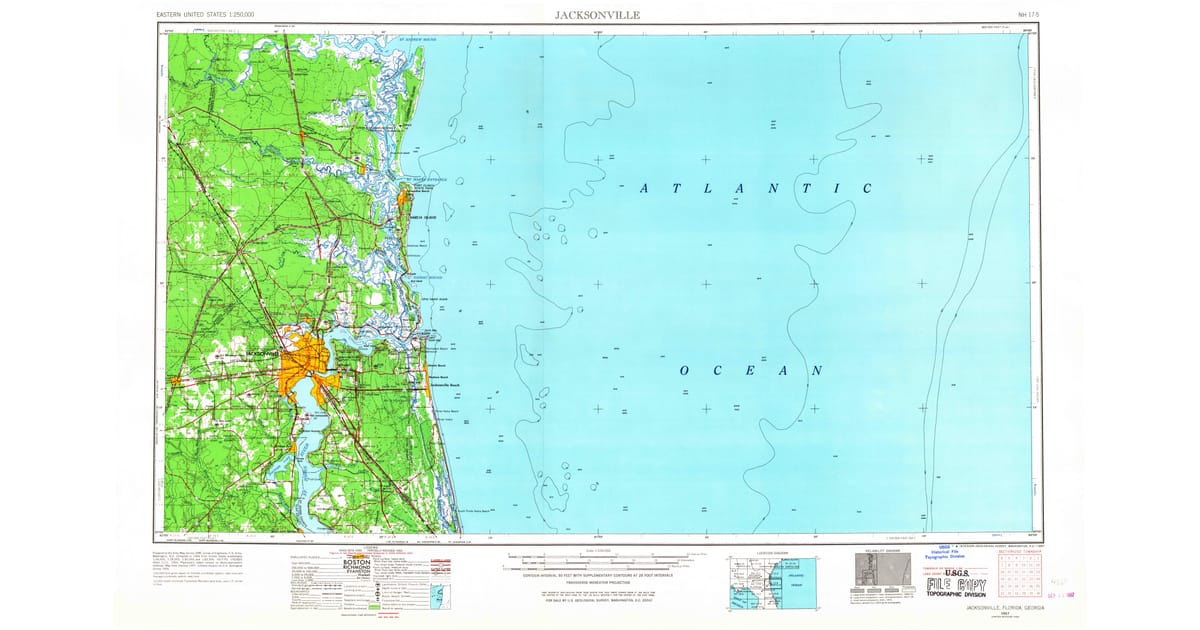 1950s Maps of Kings Ferry, FL | Pastmaps