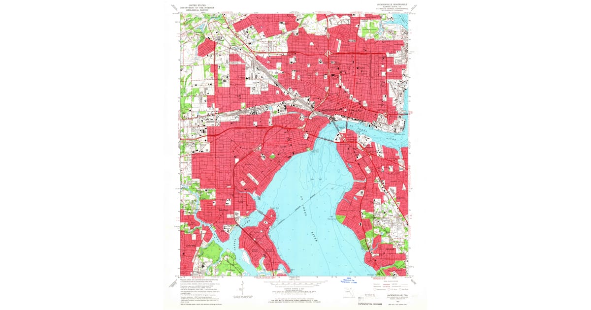 1964 Map of Jacksonville, FL — High-Res | Pastmaps
