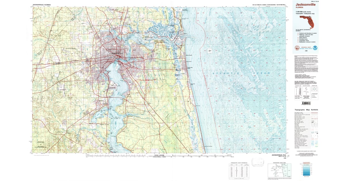 1980 Map of Jacksonville, FL — High-Res | Pastmaps