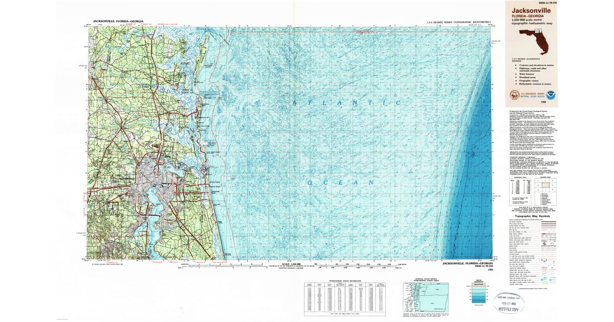 1988 Map of Jacksonville, FL — High-Res | Pastmaps