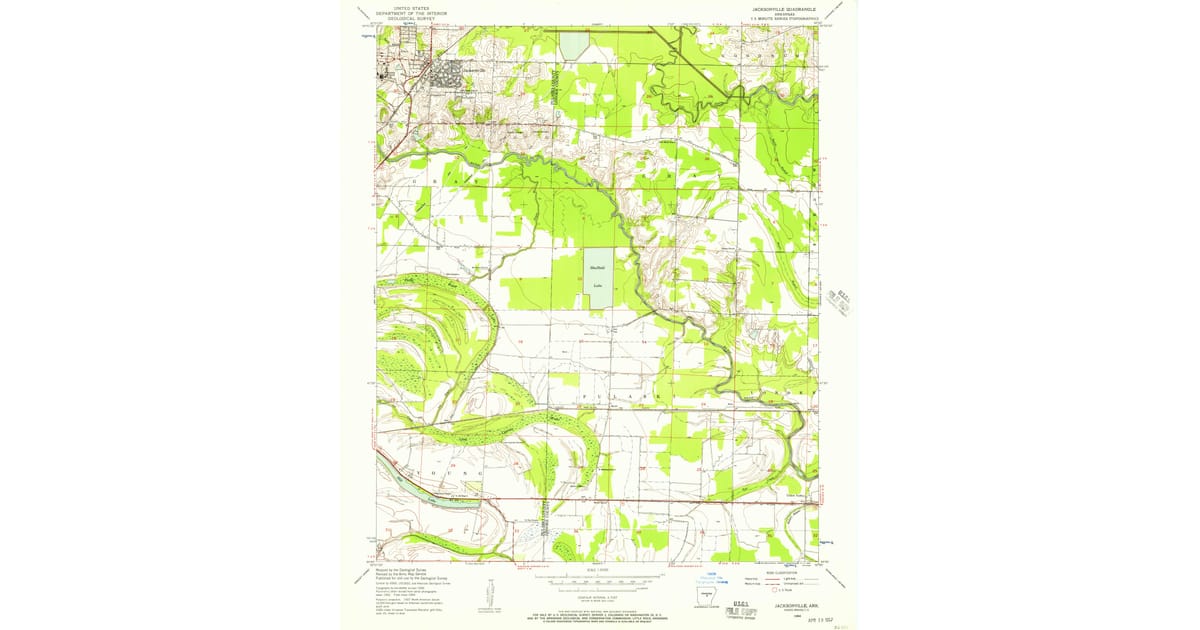 1954 Map of Jacksonville, AR — High-Res | Pastmaps