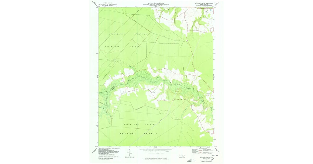 1978 Map of Jacksonville NE, Jones County, NC — High-Res | Pastmaps