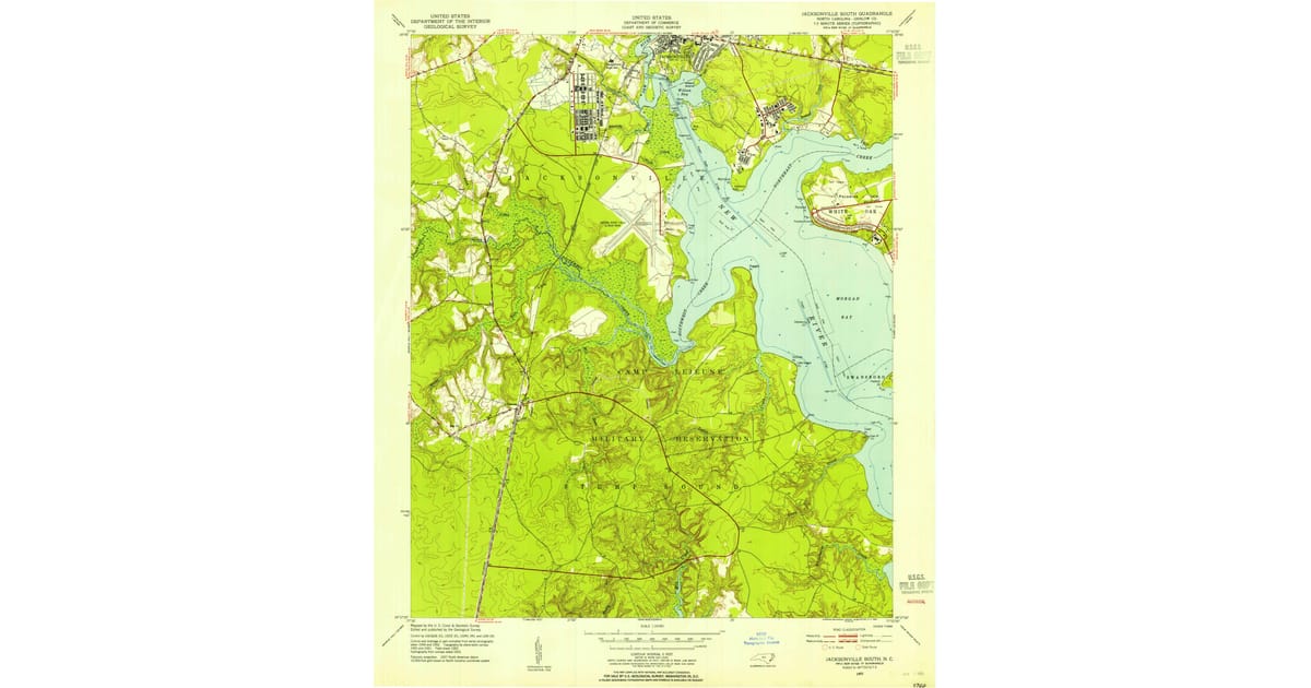1950s Maps of Camp Devil Dog, Marine Corps Base Camp Lejeune | Pastmaps