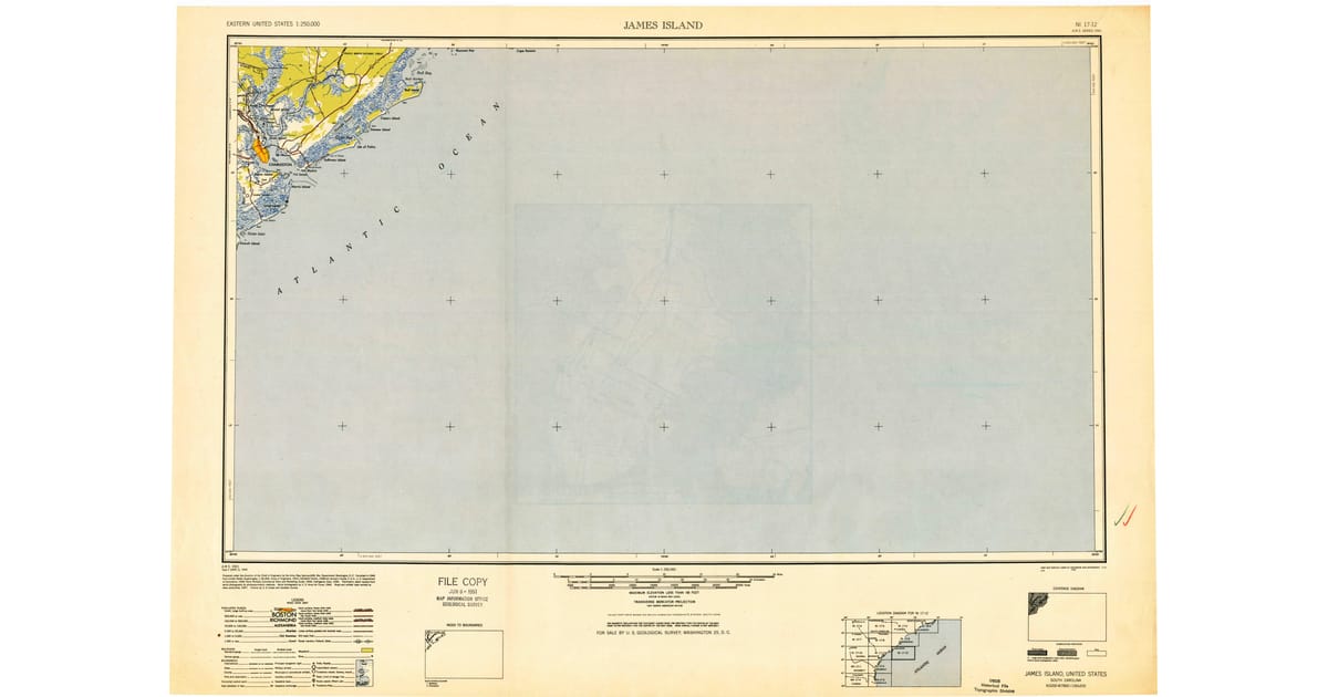 1948 Map of James Island, SC — High-Res | Pastmaps