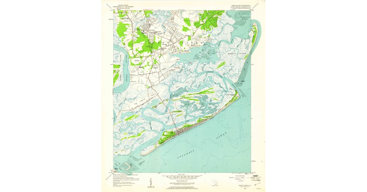 1950s Maps of James Island, Charleston County | Pastmaps